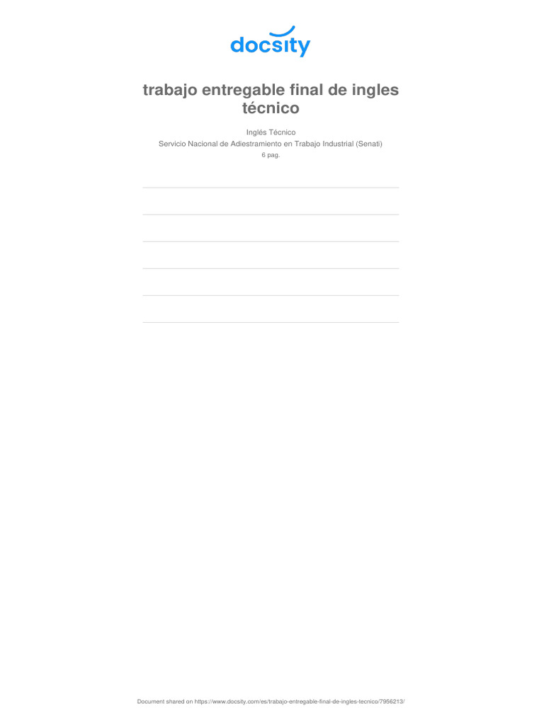 Docsity Trabajo Entregable Final de Ingles Tecnico | PDF