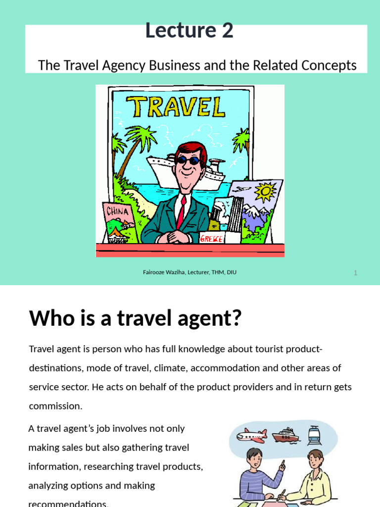 Lecture 2 The Travel Agency Business and The Related Concepts | PDF