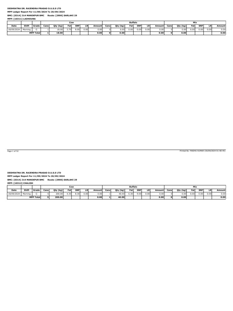 MPP Ledger Detail Report | PDF