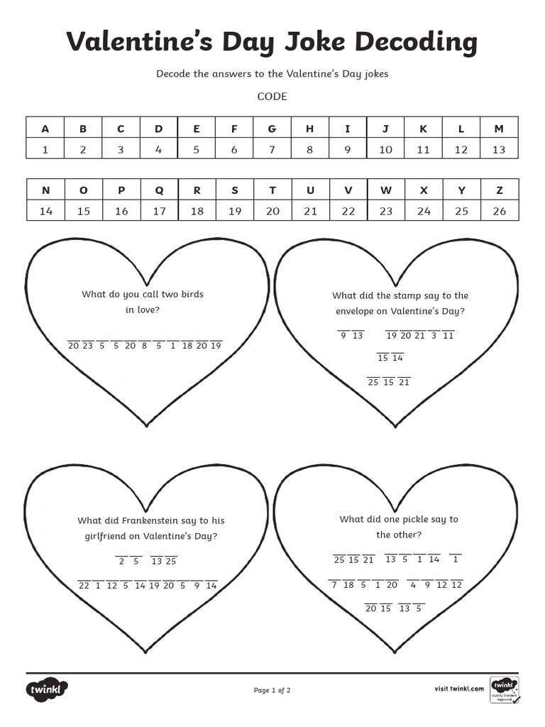 Valentine's Decoding Joke | PDF