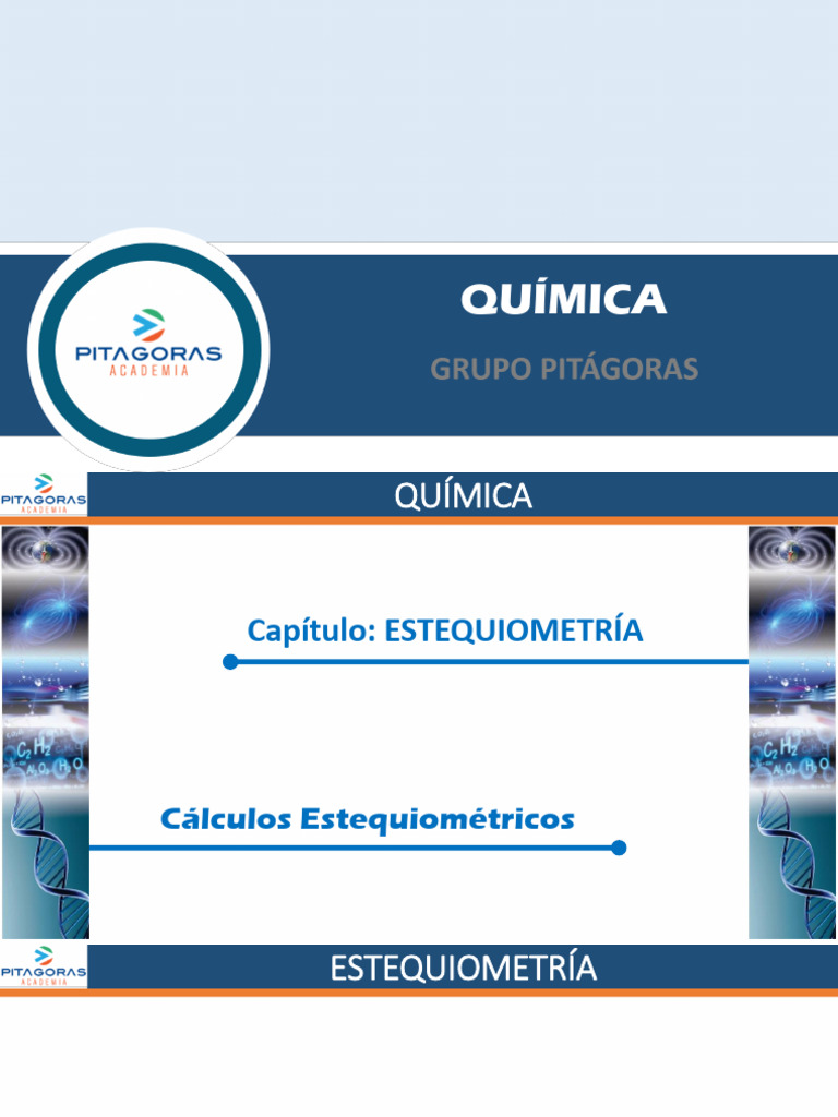 SB1MA-QU-T08 - ESTEQUIOMETRÍA (Cálculos Estequiométricos) | PDF