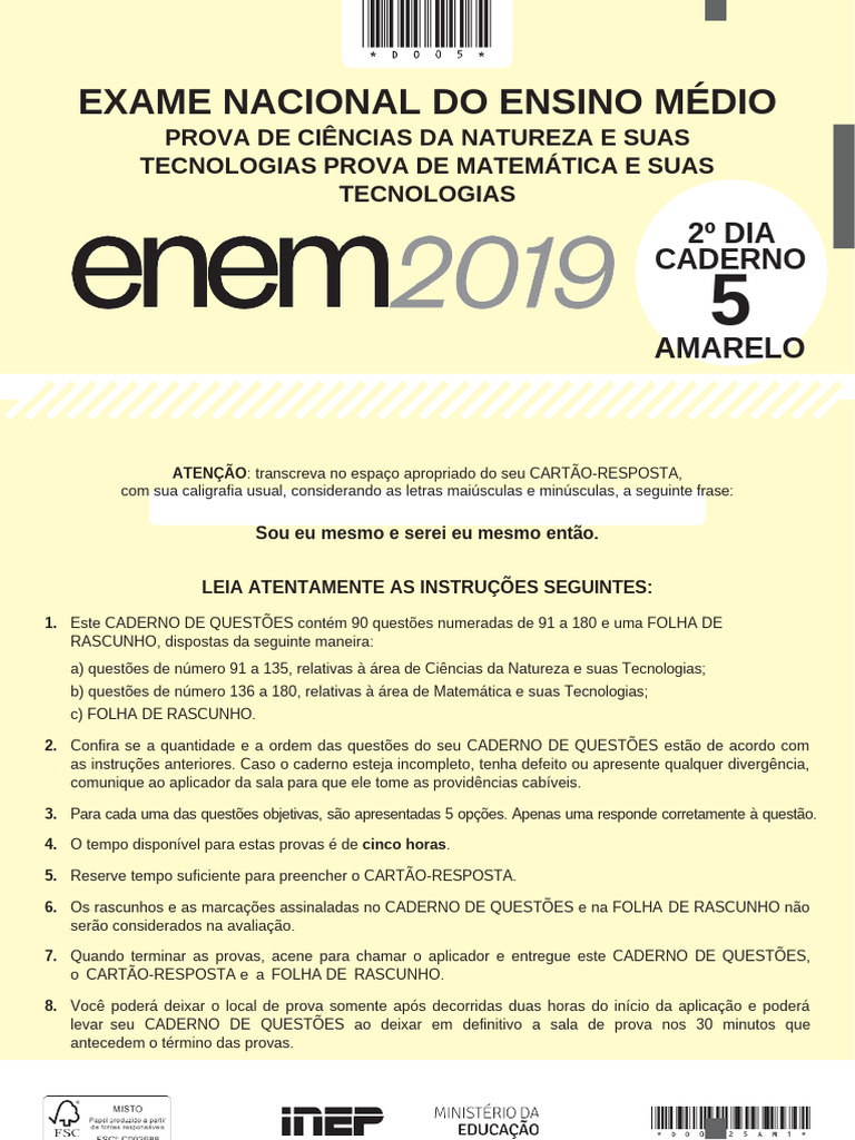 Enem 2019 | PDF