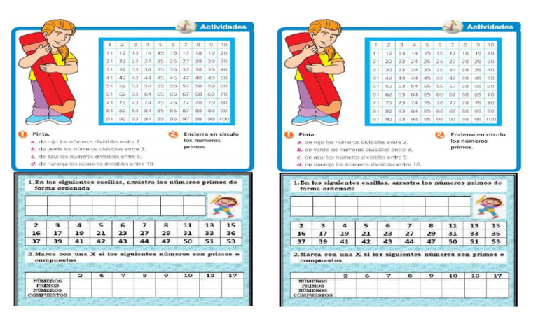 Actividad Numeros Primos+ | PDF