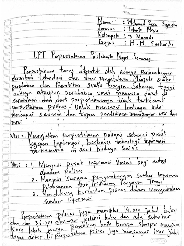 Muhamad Reza Saputra - D3 Teknik Mesin | PDF