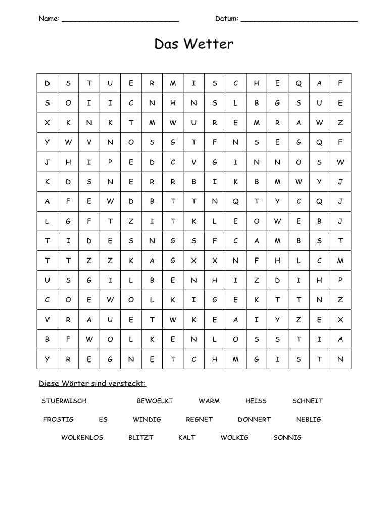 Das Wetter | PDF
