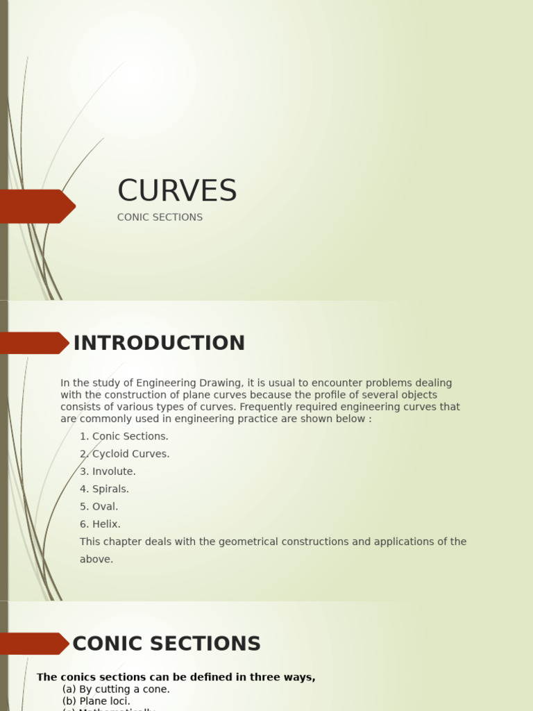 Conic Sections (Curves) | PDF