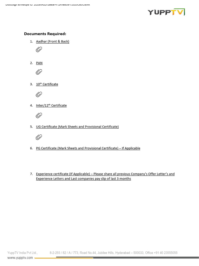 Documents Required | PDF