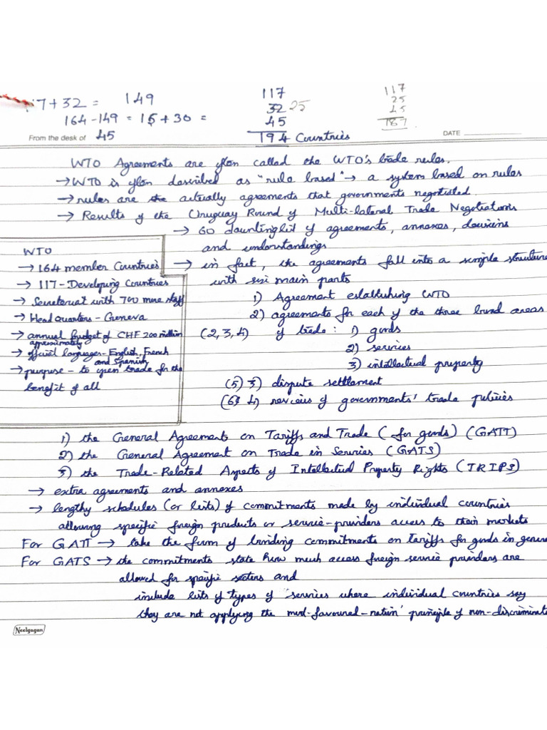 Import and Export Notes | PDF