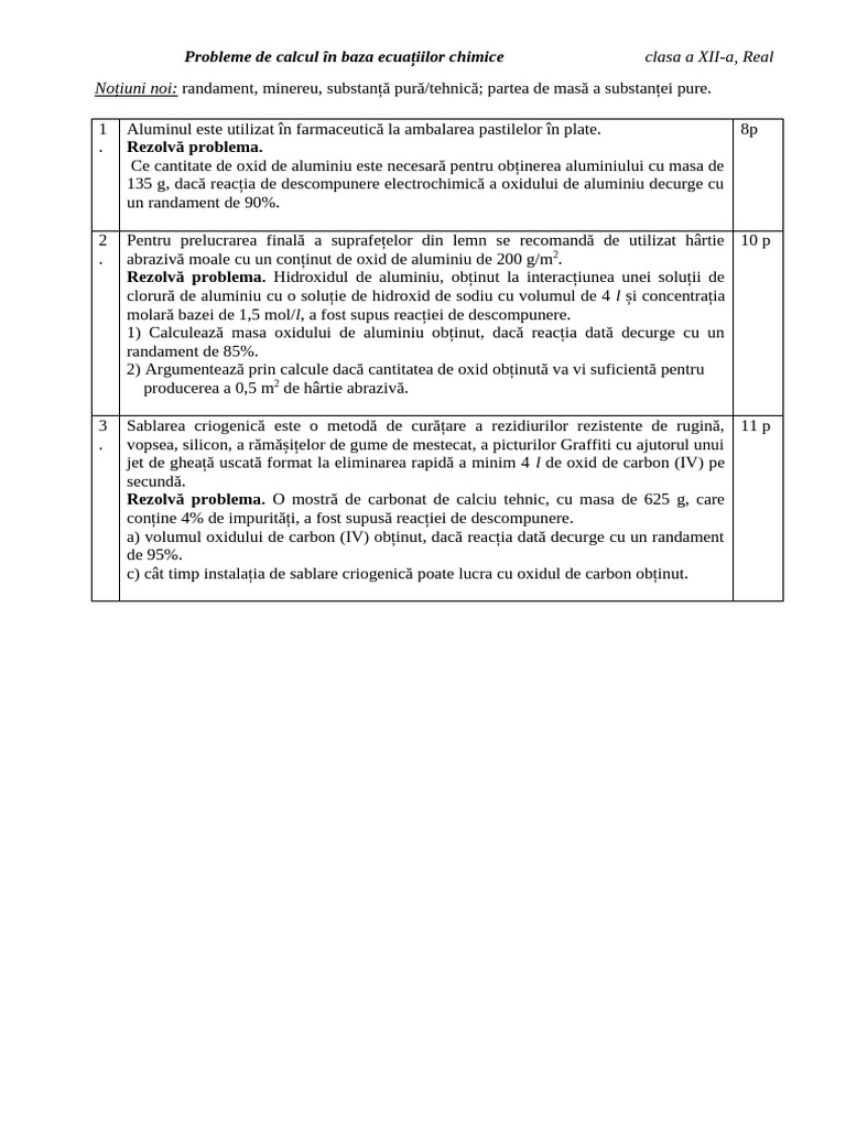 Probleme Randament | PDF