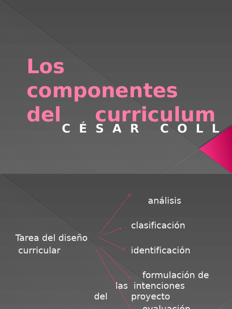 Los Componentes Del Curriculum | PDF