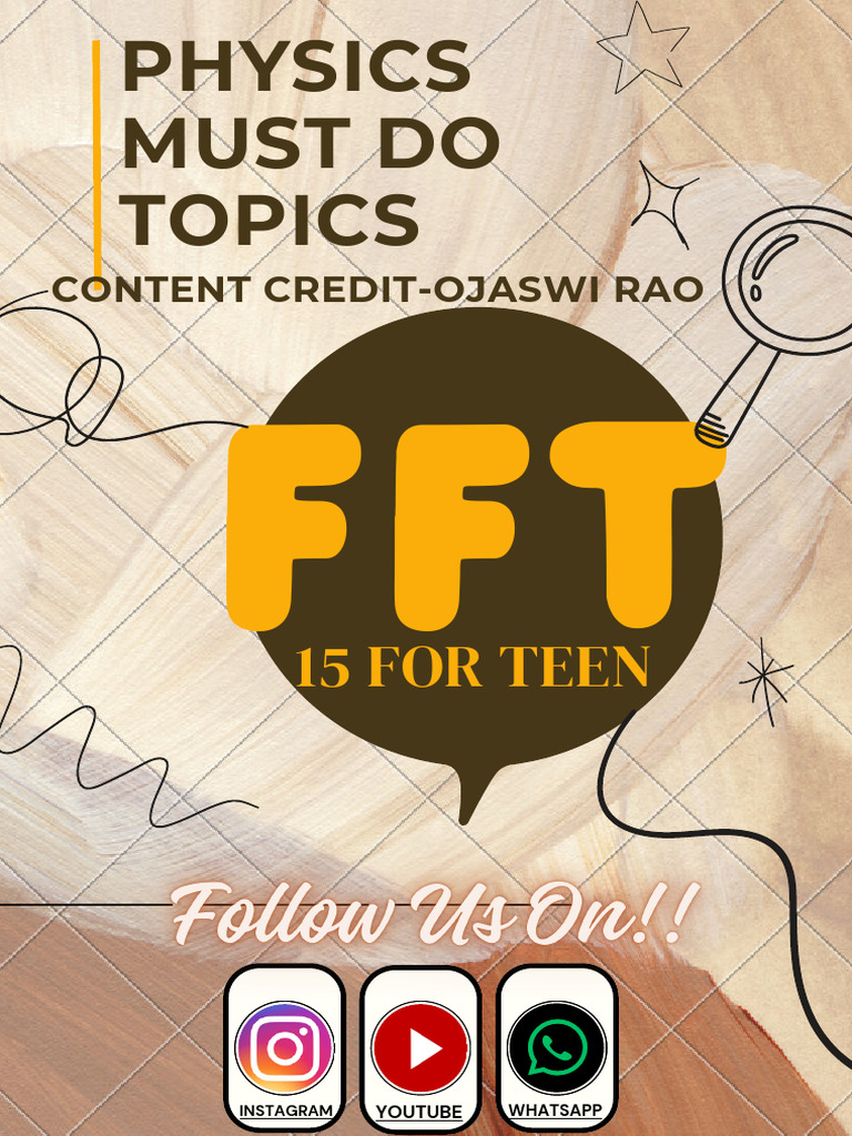 FFT - Physics - Mustdo Topics - by Tushika Rawat | PDF