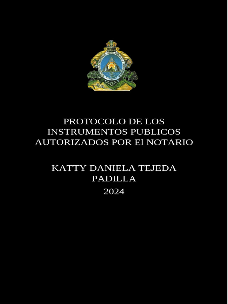 Protocolo Notarial.-Katty Daniela T. Padilla | PDF