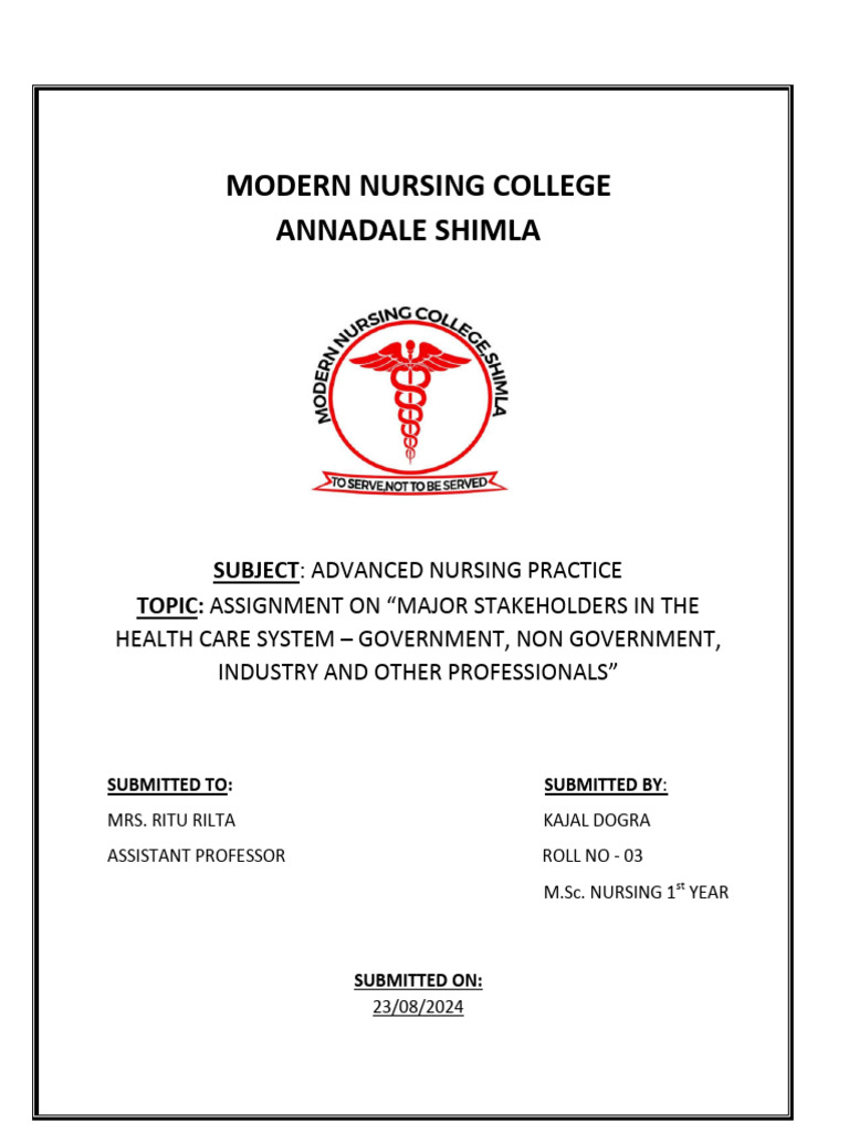 Assignment On STAKEHOLDERS | PDF