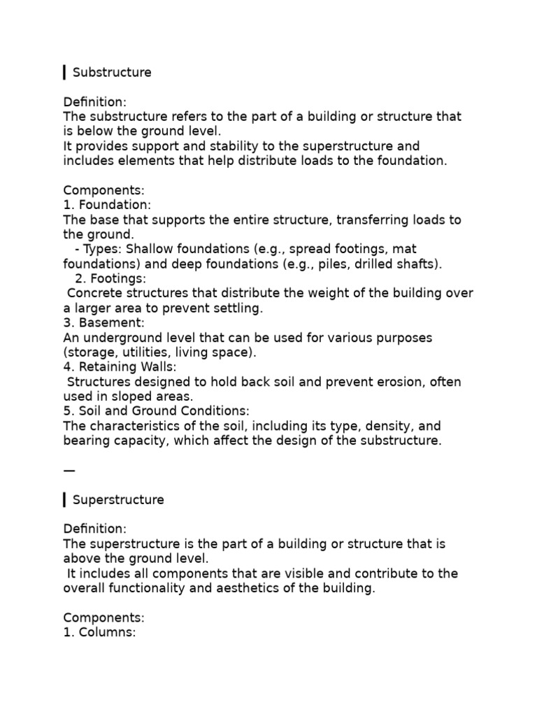 Substructure | PDF