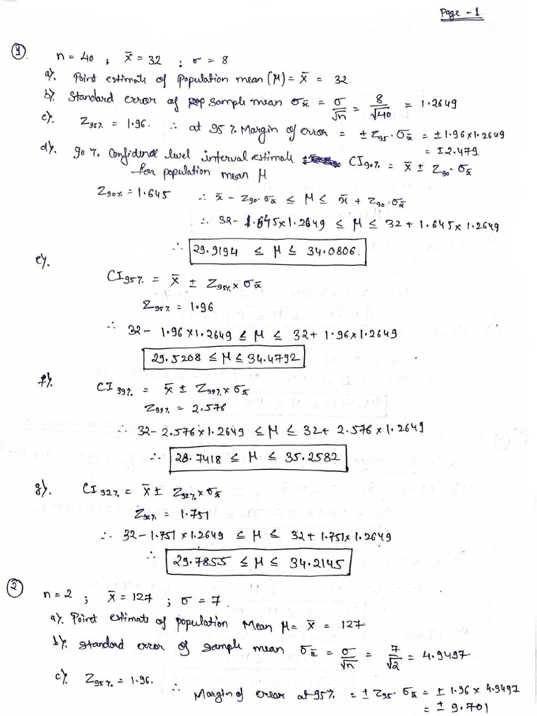 Confidence Interval | PDF