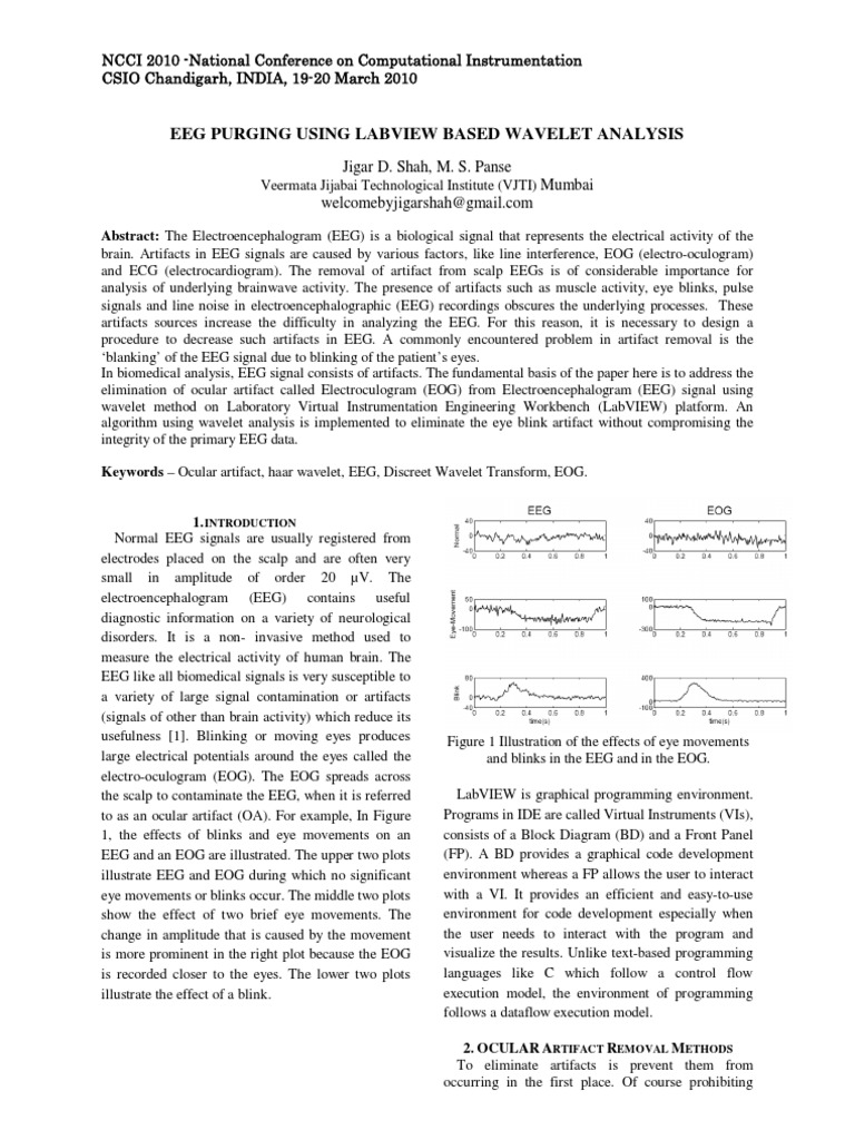 Eeg Purging Using Labview Based Wavelet Analysis | PDF | Electroencephalography | Wavelet