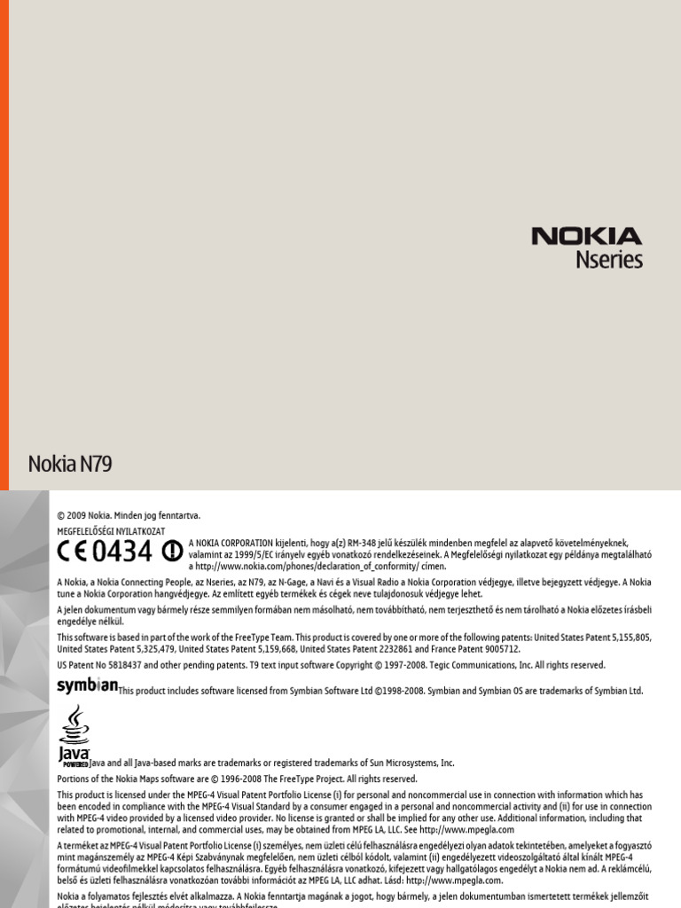 Nokia N79-1 UG Hu | PDF