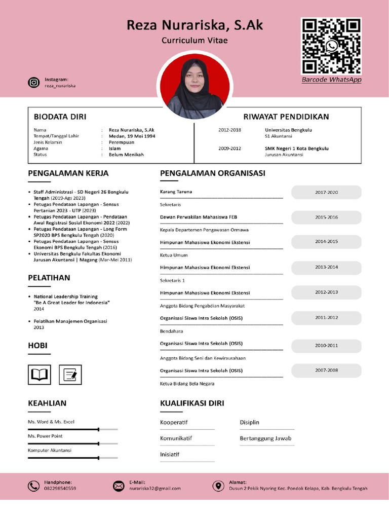CV REZA NURARISKA 1 - Reza Nurariska | PDF