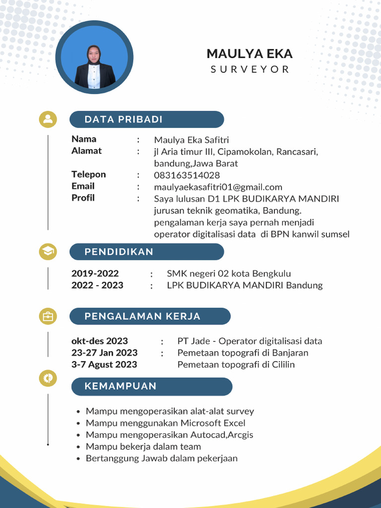 CV Aja - Maulya Eka Safitri | PDF