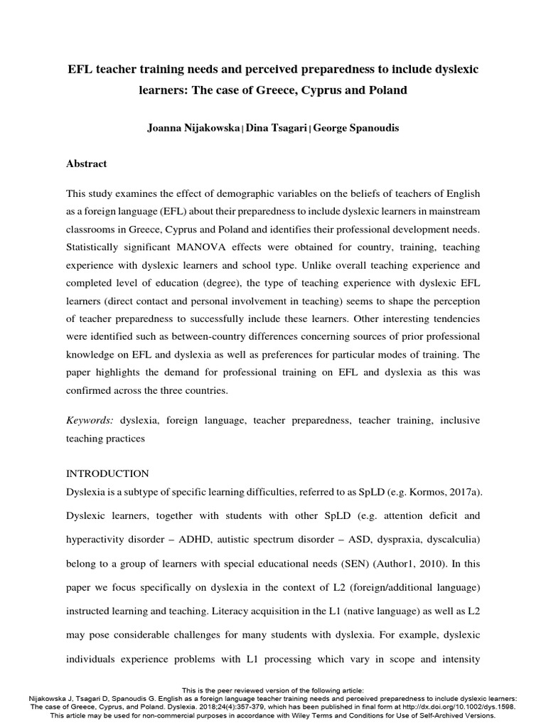 EFL Teacher Training | PDF