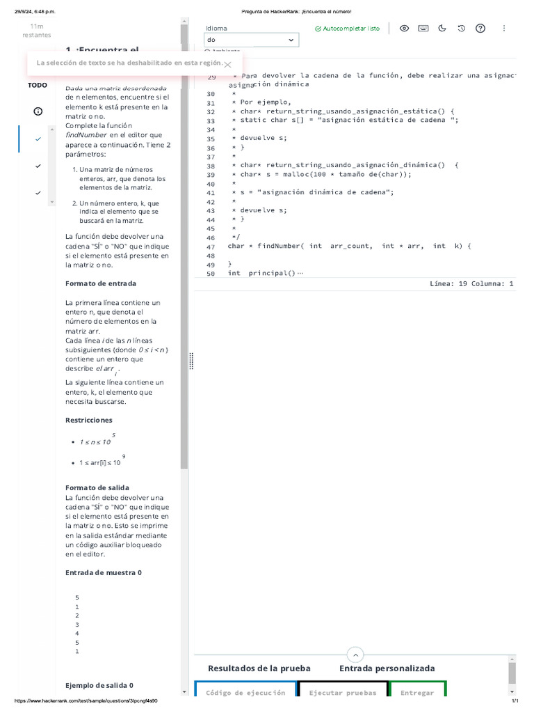 Pregunta de HackerRank - ¡Encuentra El Número! | PDF