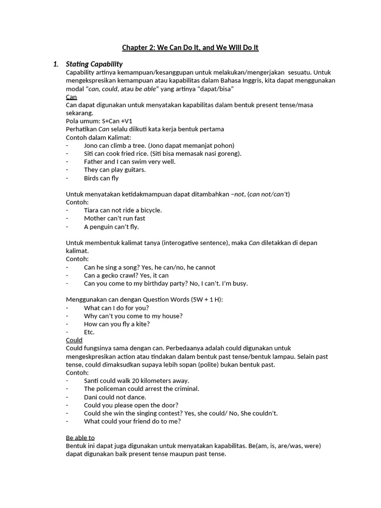 Materi Bing Kelas 8 Chapter 2 | PDF