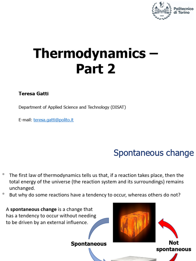 Lecture 10 - Thermodynamics - Part 2 | PDF