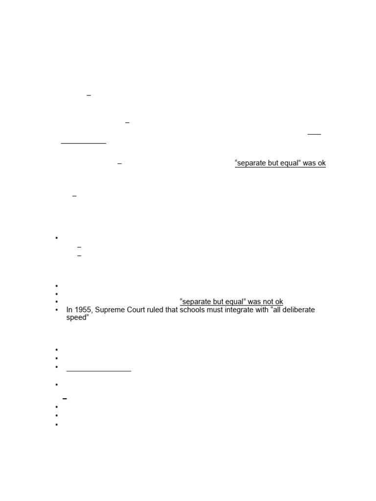 Civil Rights Quick Notes COMPLETED | PDF