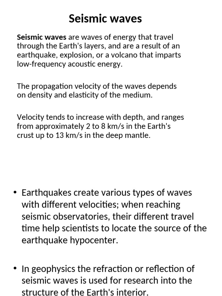 Seismic Waves | PDF