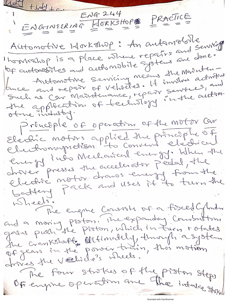 Fen 244 Lecture Note. | PDF