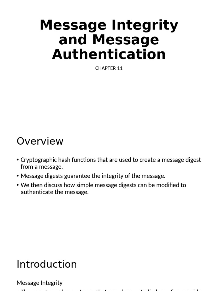 Forouzan Message Authentication | PDF | Cryptography | Encryption