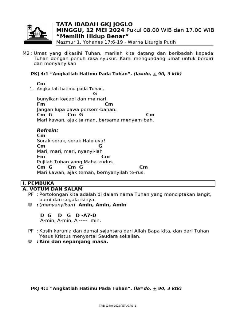 Taib 12 Mei 2024-Memilih Hidup Benar | PDF