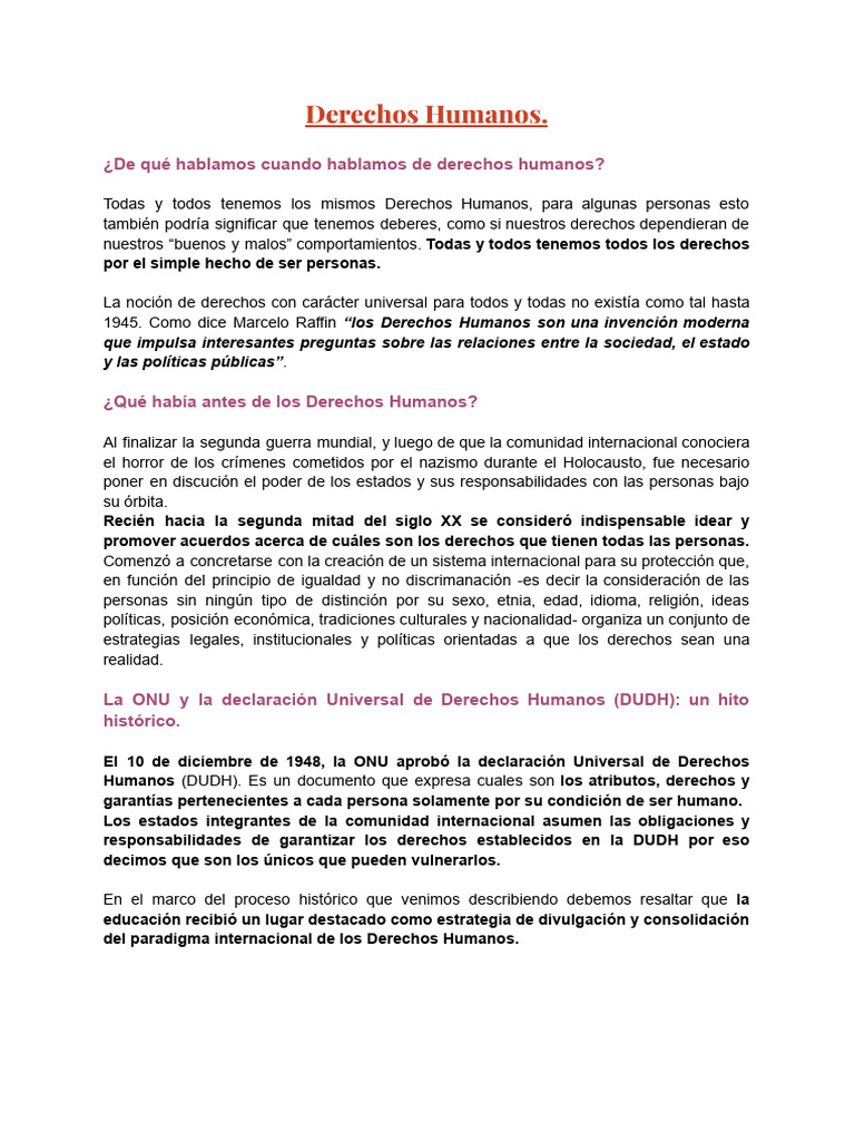 Derechos Humanos Primera Parte Pdf