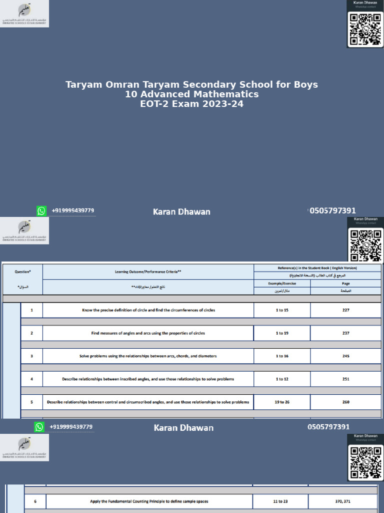 EOT - 2 10 Advanced - 2023 24 | PDF