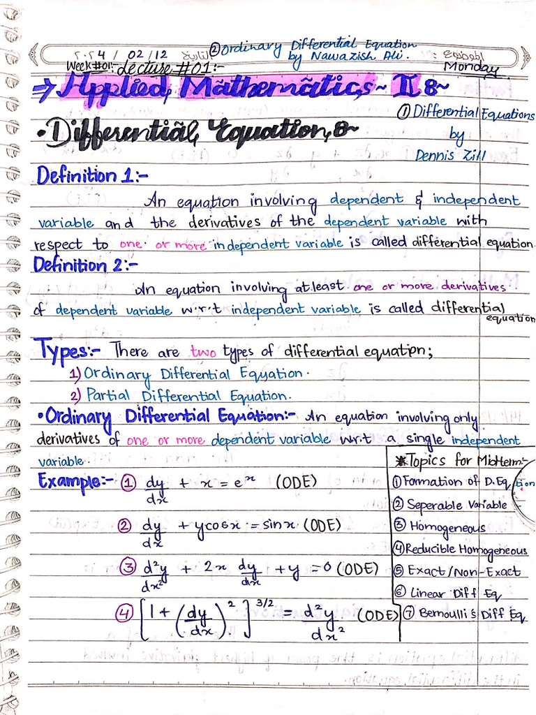Maths Notes | PDF
