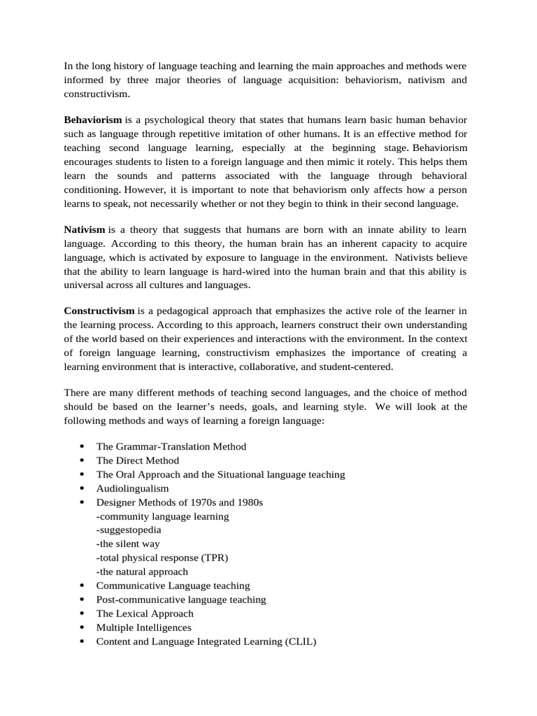 3.approaches and Methods in Language Teaching | PDF