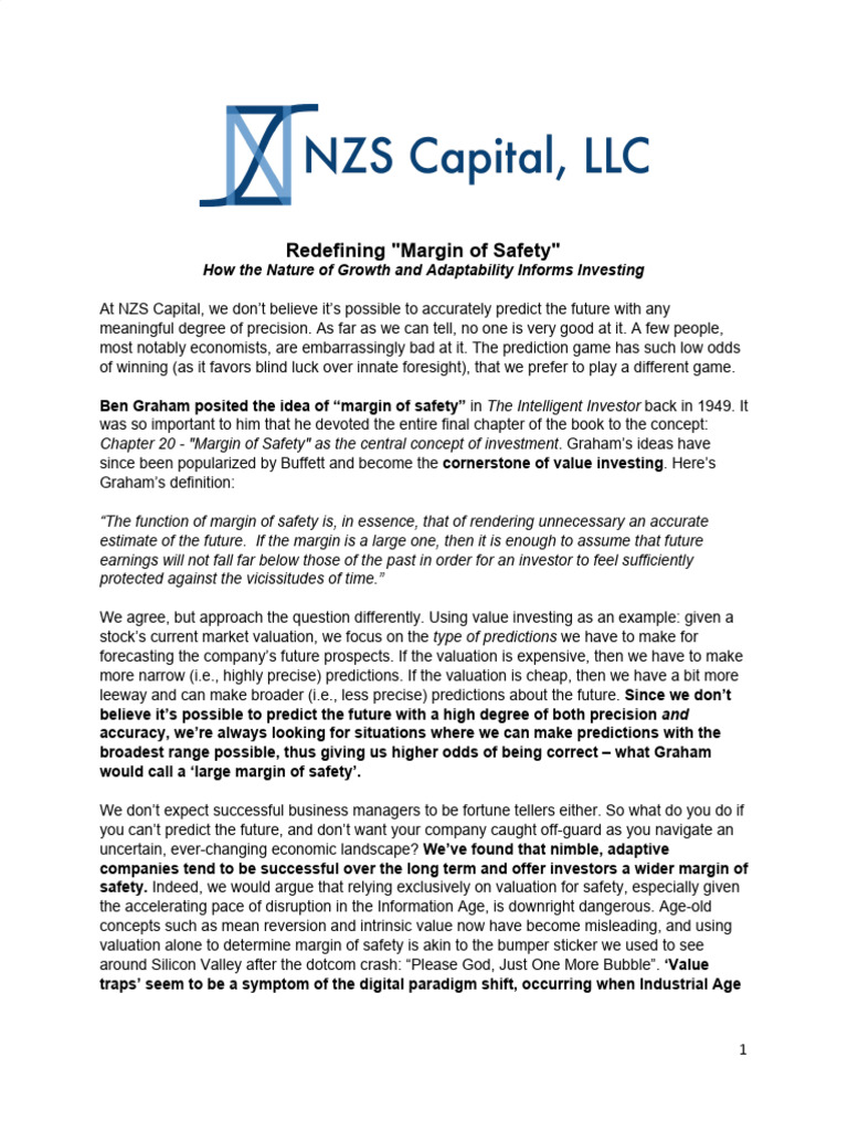 Redefining Margin of Safety | PDF