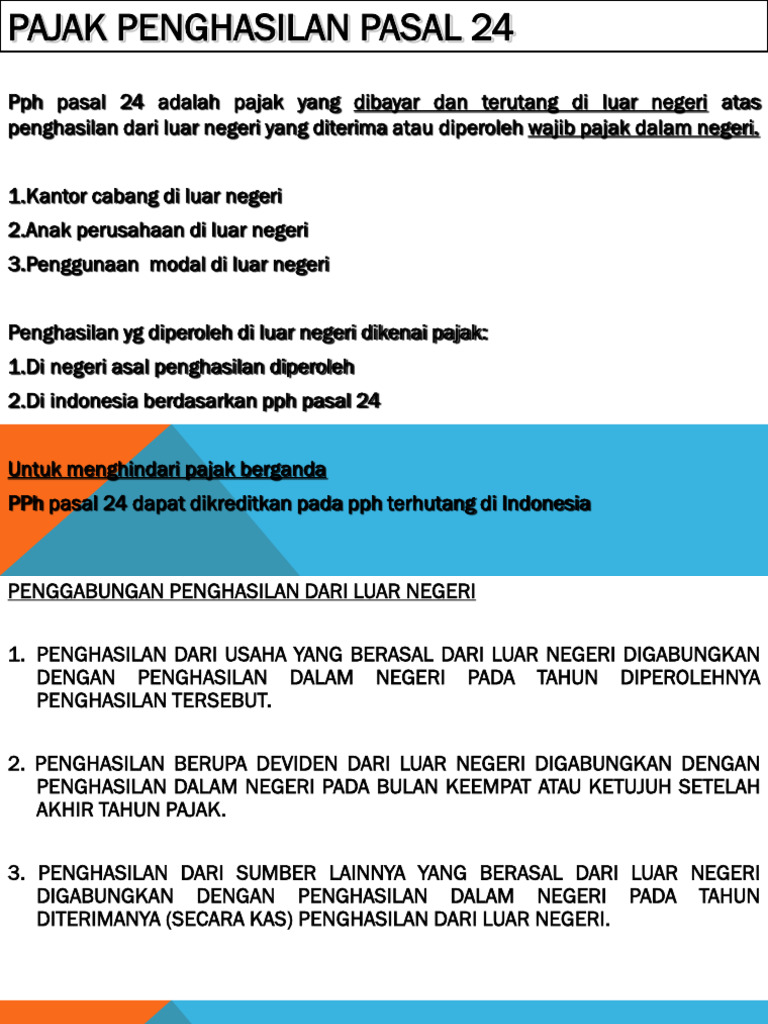 PPH Pasal 24 Dan 25 | PDF