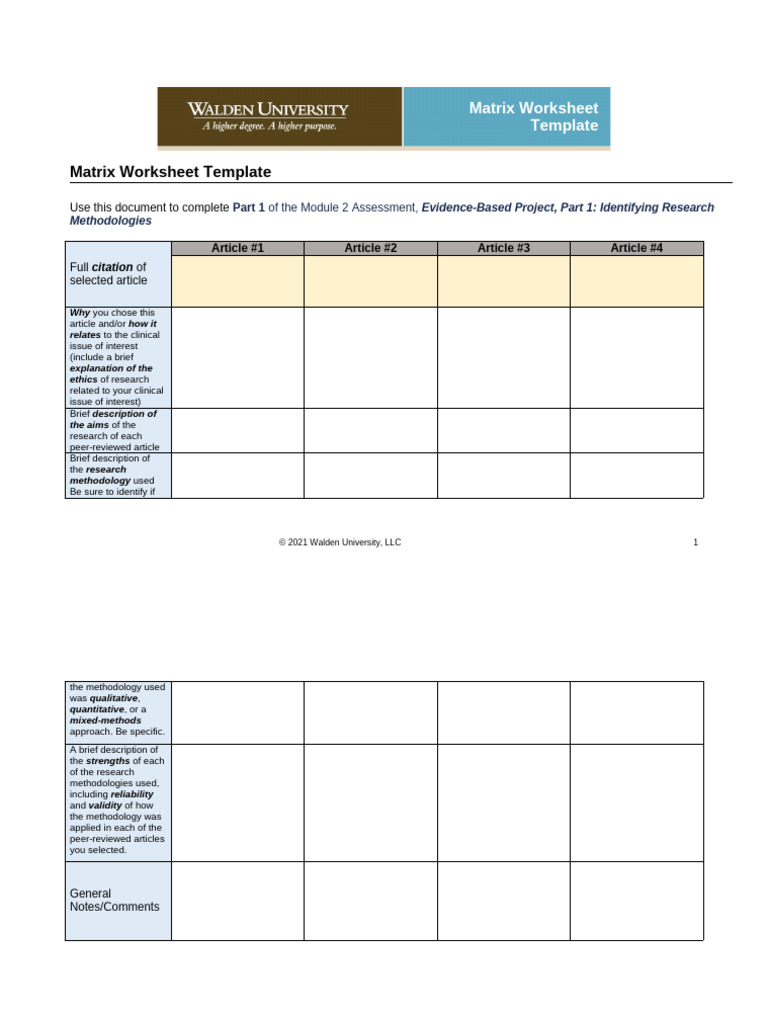 Nurs6052c Matrixworksheet Template | PDF