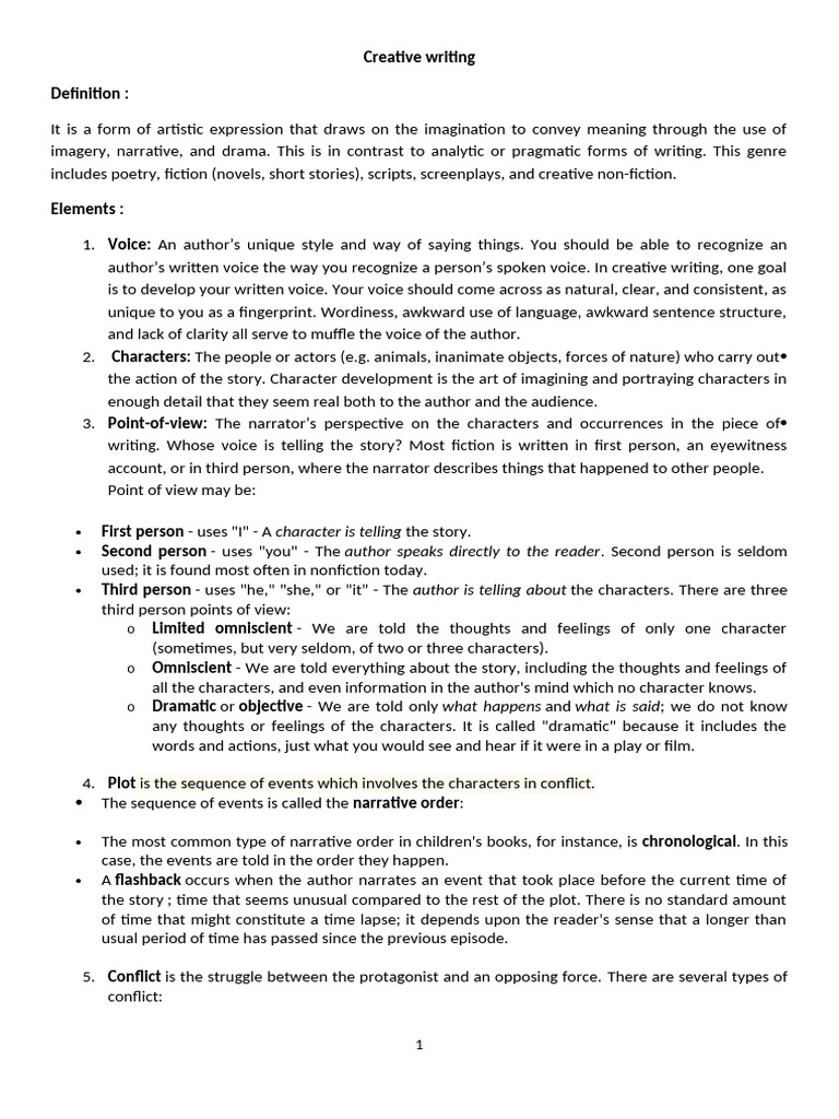 Creative Writing | PDF