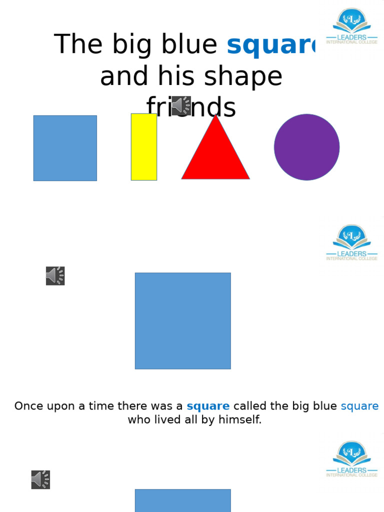 2D Shapes Story-1 | PDF