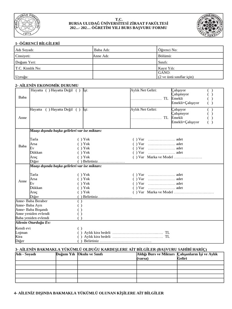 Basvuru Formu 1 | PDF