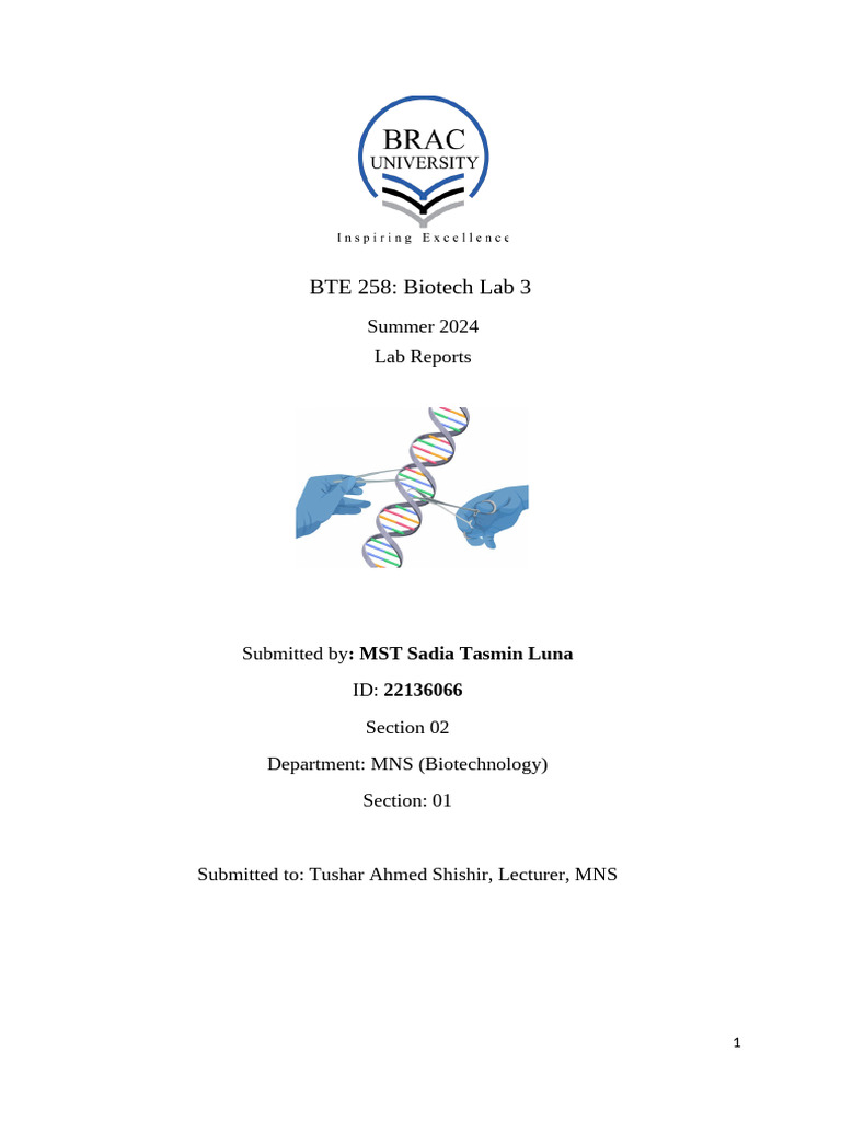 Biotech Lab 02 | PDF