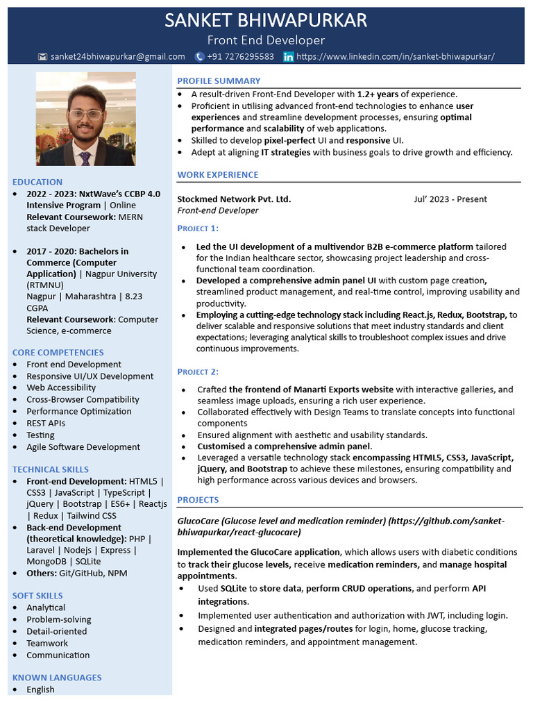 Sanket Bhiwapurkar - HTML5, CSS3, JavaScript (ES6+), React - js-3 | PDF | Desarrollo web ...