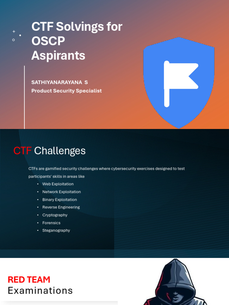 CTF Solvings For OSCP Aspirants | PDF