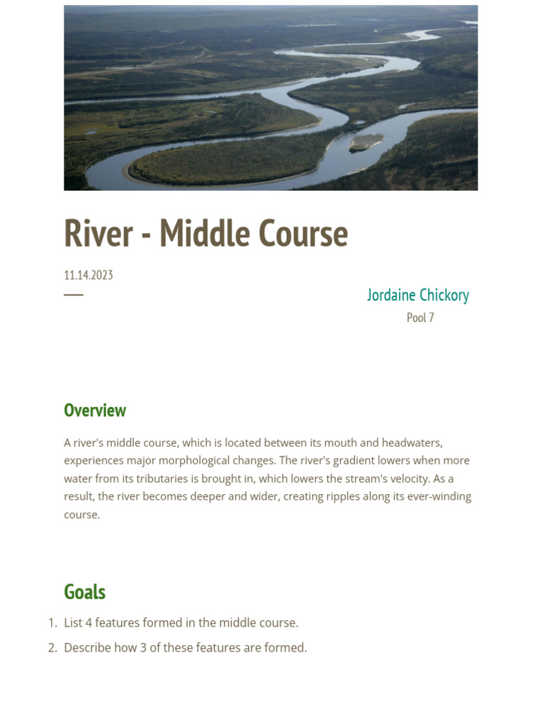 Middle Course of A River | PDF