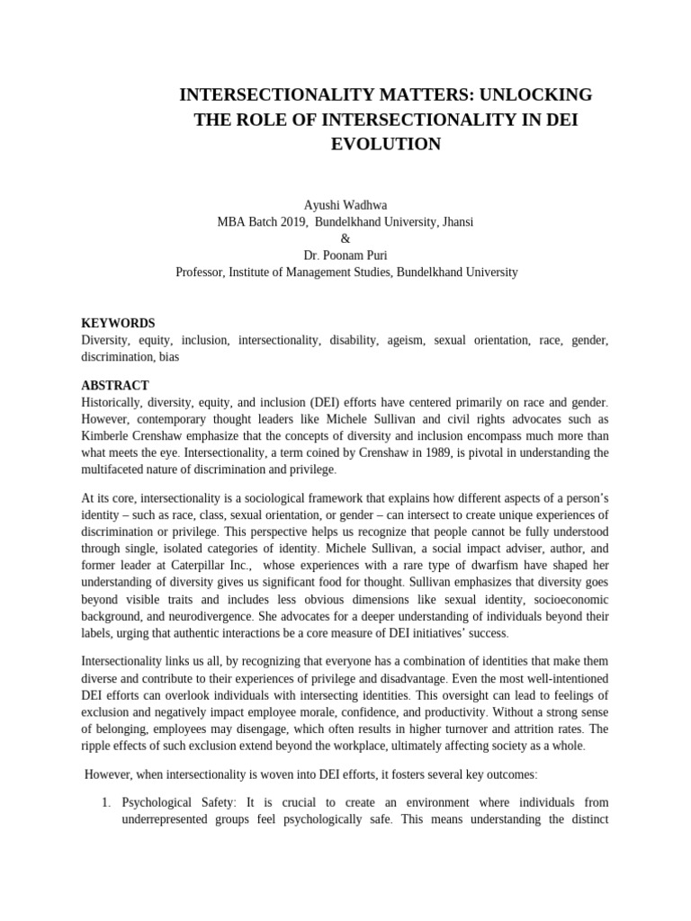 Final Edited DEI & Intersectionality PP | PDF