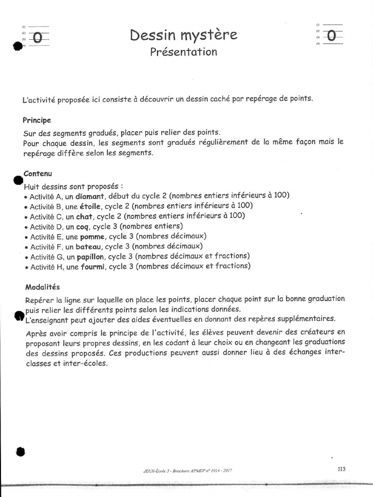 Jeux Maths Dessins Mystère | PDF