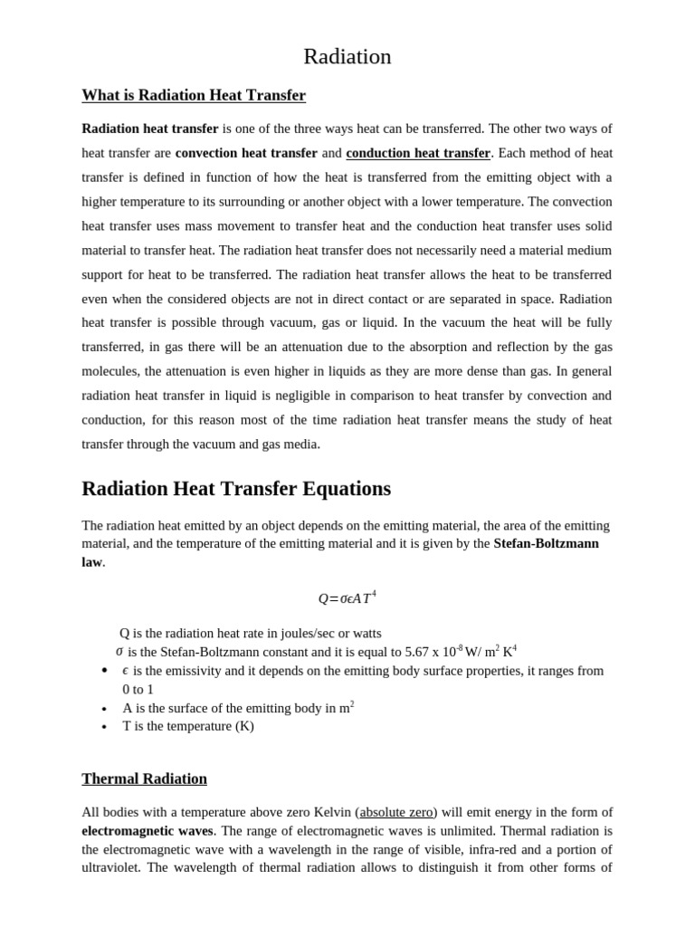 Radiation | PDF