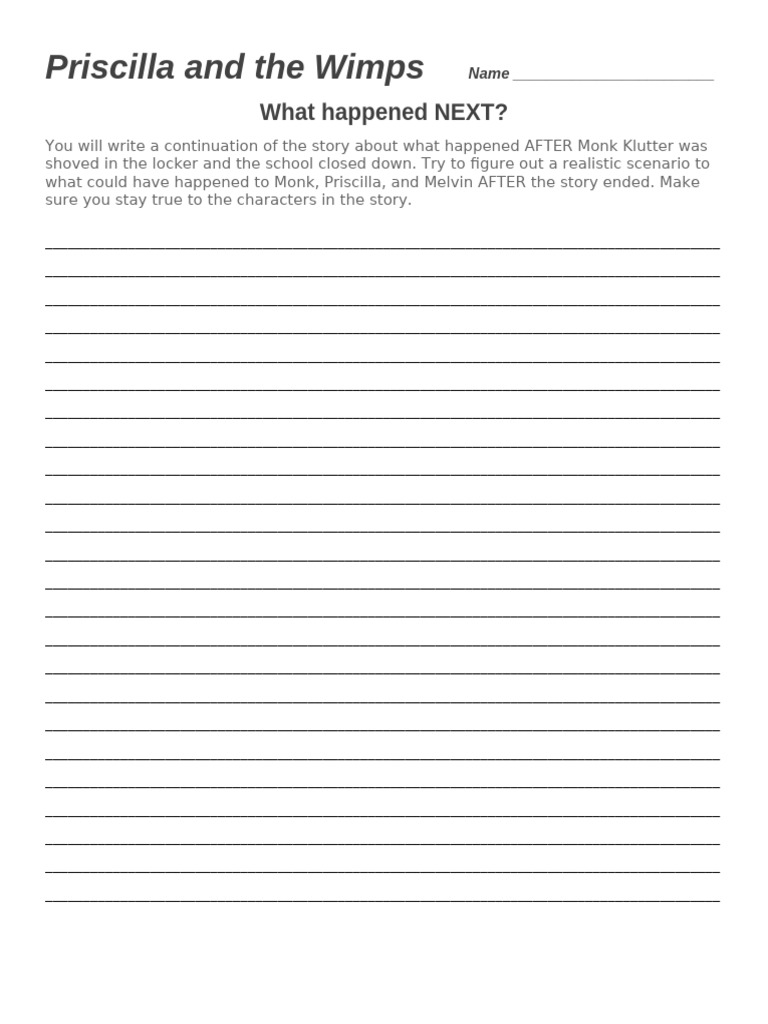 Priscilla and The Wimps (What Happened Next) | PDF